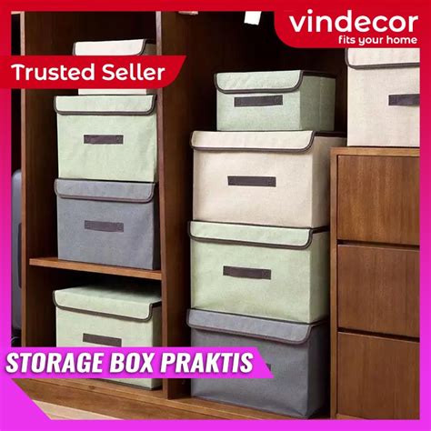 Jual Kotak Storage Box 2in1 Box Organizer Tempat Penyimpanan Baju