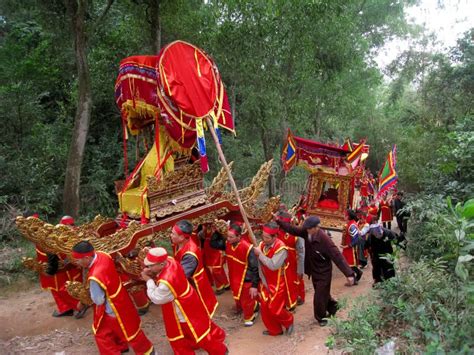 Group Of People In Traditional Costume Palanquin Procession Of H