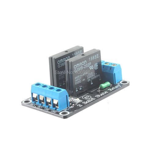Купить 2 канала 5v Dc реле модуль твердого высокого уровня Omron ССР