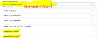 TMS F C Configuring Receive Filter For Extended Identifier In