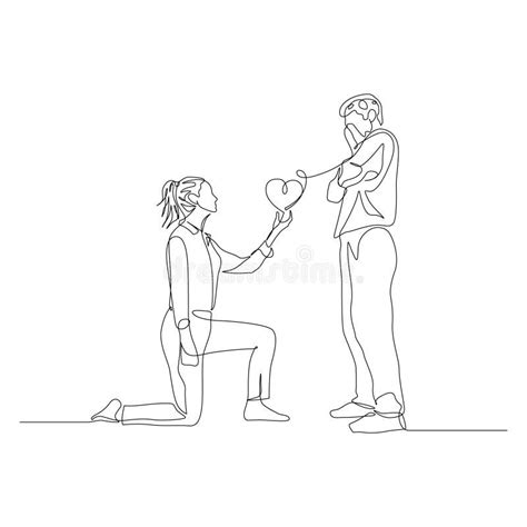Continuous Line Proposal Stock Illustrations 239 Continuous Line