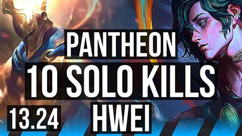 Panth Vs Hwei Mid 10 Solo Kills Legendary Br Master 1324