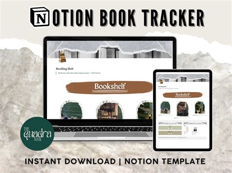 Notion Book Tracker Template Reading Tracker Book Log Etsy