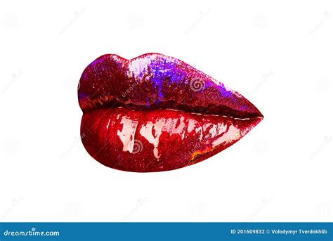 Womans Mouth Wide Open With Red Lipstick Stock Image Cartoondealer