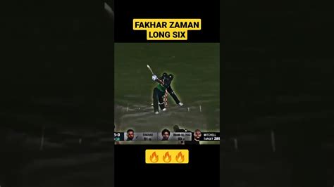 Fakhar Zaman Long Six Shorts Short Ytshorts Shortsvideo