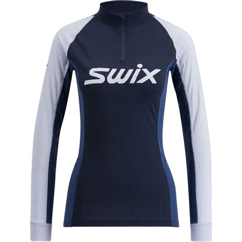 Swix Racex Classic Half Zip W Dark Navylake Blue T Shirt Ski De Fond