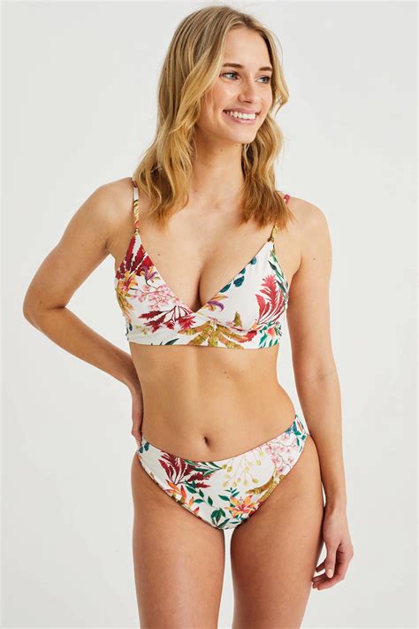We Fashion Voorgevormde Triangel Bikinitop Witmulti Wehkamp