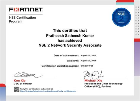 Pratheesh Satheesh Kumar On Linkedin Achieved Fortinet Nse 2 Network