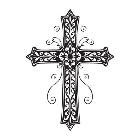 Elegant Christian Cross Design For Religious Or Inspirational 55127634