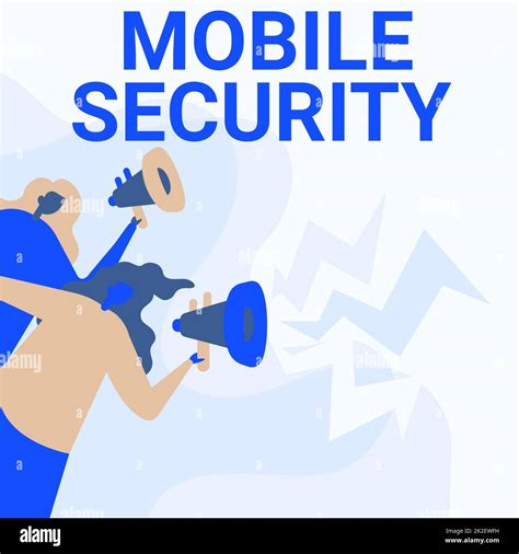 Hand Writing Sign Mobile Security Internet Concept Protection Of Mobile Phone From Threats And