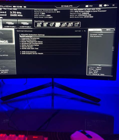 I Cant Get To The Windows Setup Screen Because Im Stuck In The Msi Bios On My Pc And