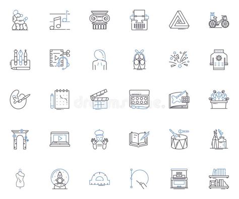 Ideation Technique Line Icons Collection Brainstorming Creativity
