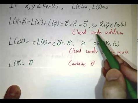 Kernels And Null Spaces YouTube