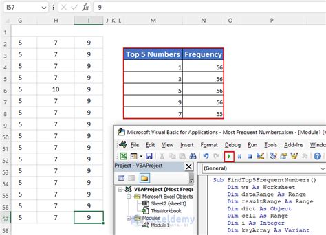 How To Find The 5 Most Frequent Numbers In Excel 4 Methods