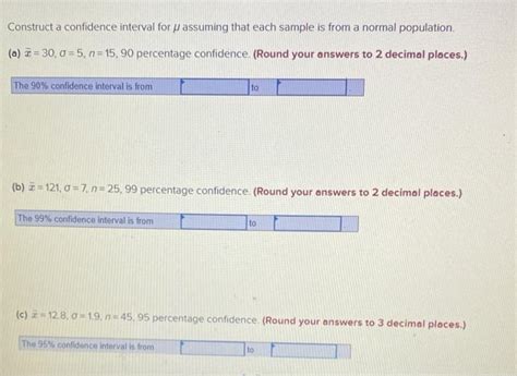 Solved Construct a confidence interval for μ assuming that Chegg