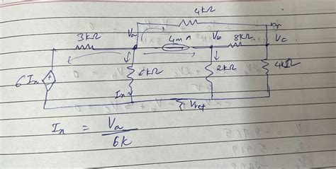 solved apply kcl and find voltage at 4 ﻿kilo ohm resistor