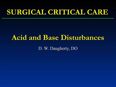 Acid Base Disturbances Ppt Endocrine And Metabolic Diseases