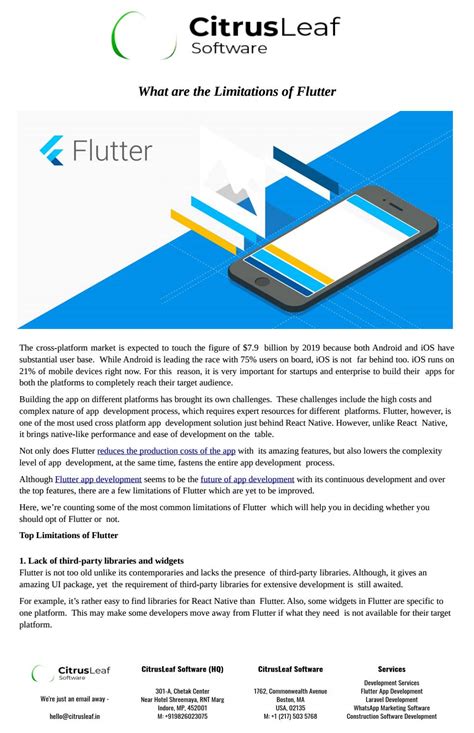 What Are The Limitations Of Flutter By Info At Citrusleaf Issuu