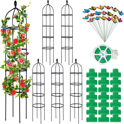 Amazon 4 Pack 6 Ft Garden Obelisk Trellis For Climbing Plants