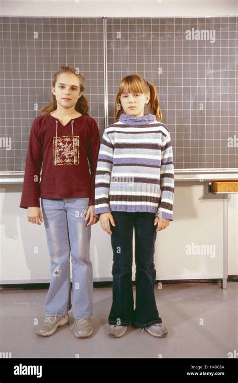 Classrooms Notice Board Girl Stand School Class Lessons School Lessons Schoolgirls