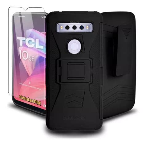 Funda Protector Tcl 10se Uso Rudo Clip C Mica Cristal