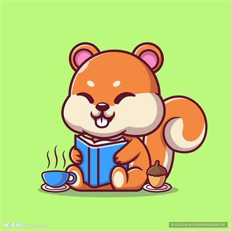 卡通矢量松鼠设计图 动漫人物 动漫动画 设计图库 昵图网