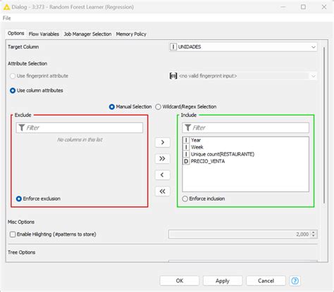 random forest regression predict knime analytics platform knime