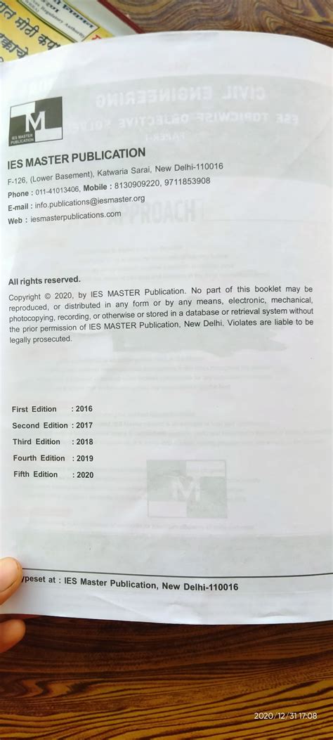 Buy Ese 2021 Civil Engineering Ese Topicwise Objective Solved Paper
