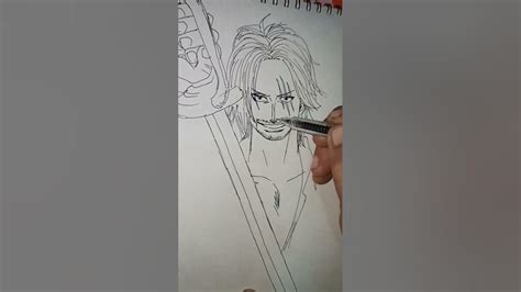Shanks Onepiece Drawing Using Ballpen👍 Anime Drawing Animedrawing