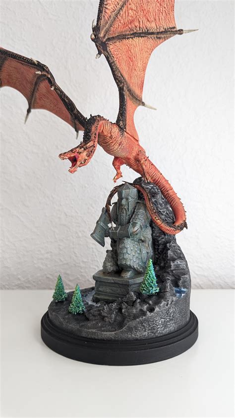 3d File Smaug Fire Dragon On Erebor Dwarf Statue 🔥 ・3d Print Design To