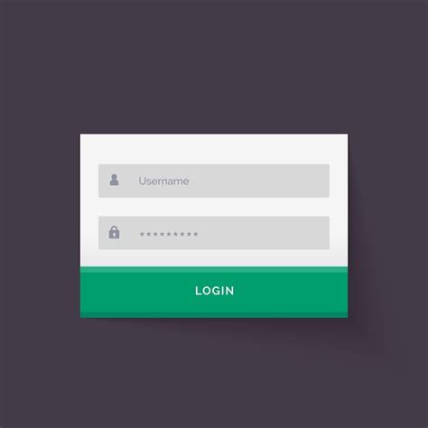 간단한 로그인 양식 템플릿 무료 벡터
