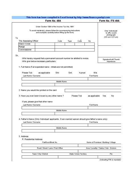 Fillable Form 49a In Excel Printable Forms Free Online
