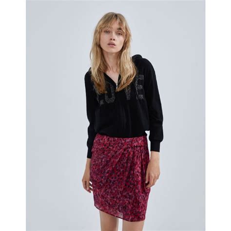 Shop Ikks Knit Cardigan Jacquard Slogan Front And Back Online In Lebanon