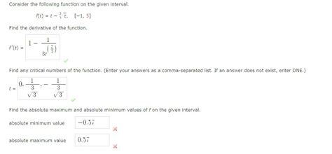 Solved Consider The Following Function On The Given Chegg