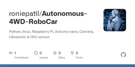 github roniepatil autonomous 4wd robocar python linux raspberry pi arduino nano camera