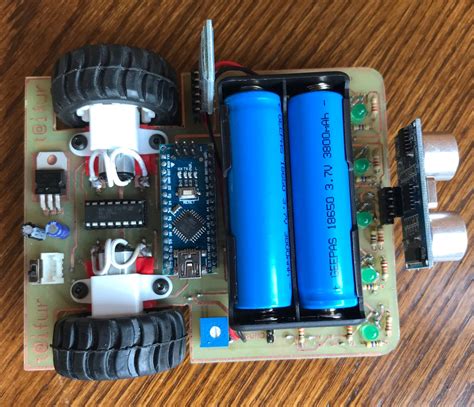 pcb bot line following obstacle avoiding and bluetooth controlled robot