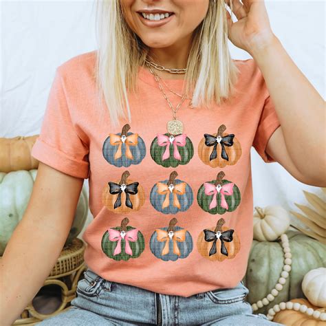 Pumpkin Ghost Bow Grid Dtf Abidesignstore