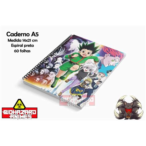 Caderno Hunter X Hunter Gon Killua Hisoka Shopee Brasil