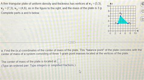 solved a thin triangular plate of uniform density and