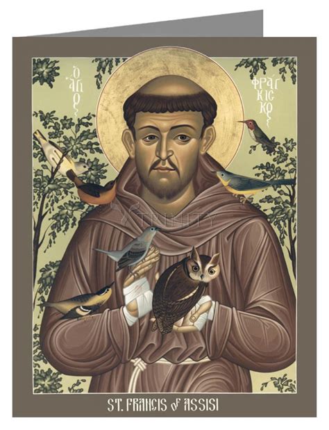 Note Card St Francis Of Assisi By R Lentz Trinitystores