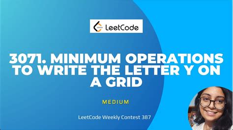 3071 minimum operations to write the letter y on a grid weekly