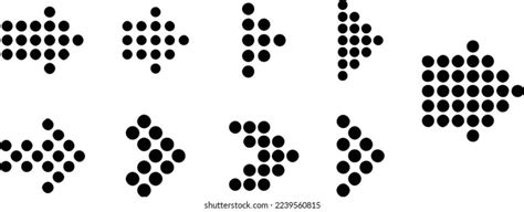 Set Arrow Symbol Icon Direction Position Stock Vector Royalty Free