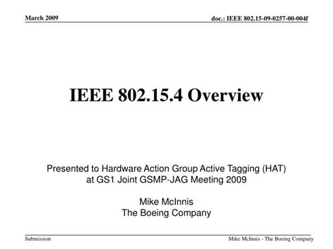 ppt ieee 802 15 4 overview powerpoint presentation free download