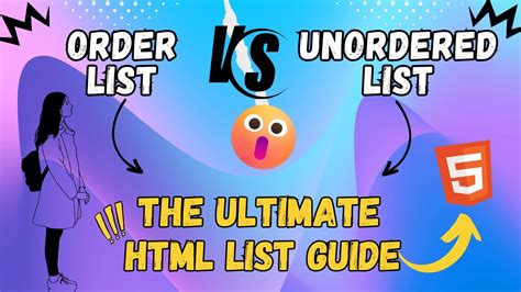 Designing With Html Lists Ordered Vs Unordered Made Simple👨🏻‍💻👩🏻‍🏫 By Coding Part 5 Hindi
