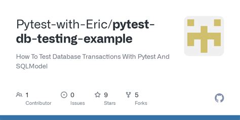 github pytest with eric pytest db testing example how to test