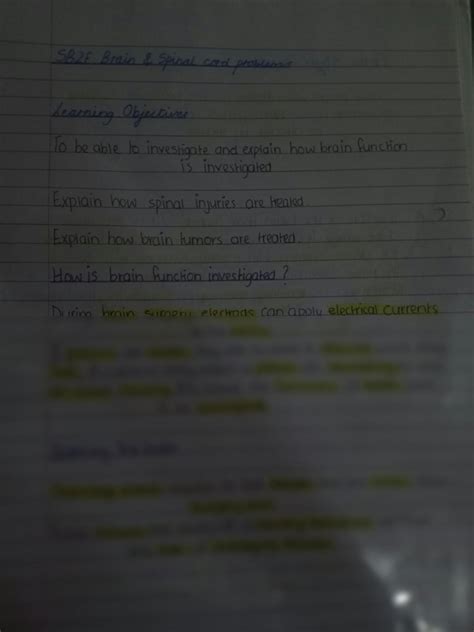 Solution Problems With The Brain And Spinal Cord Biology Gcse And O