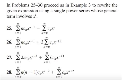 in problems 25 30 proceed as in example 3 to rewrite