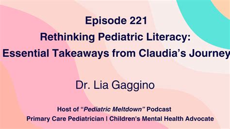 Rethinking Pediatric Literacy Essential Takeaways From Claudia