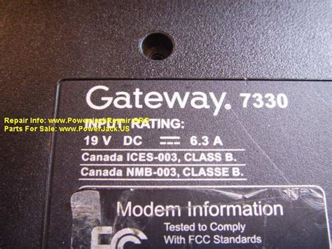 Gateway 7330 Dc Power Jack Repair