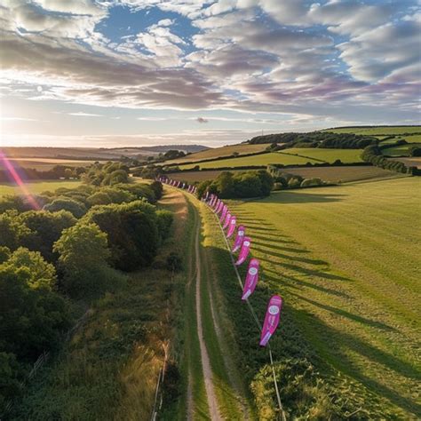 Free Sunset Flagged Pathway Image Sunset Flags Pathway Download